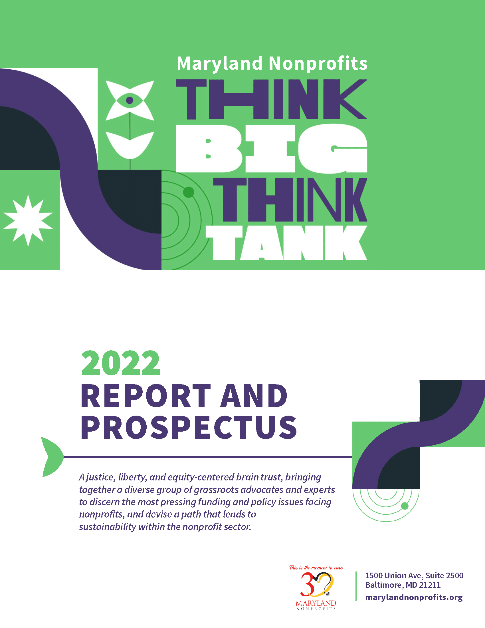 Think BIG Think Tank: 2022 Report and Prospectus - Maryland Nonprofits